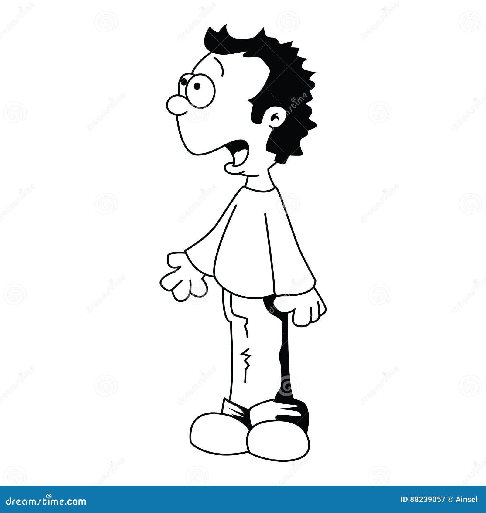Amazed boy stock illustration. Illustration of comic - 88239057
