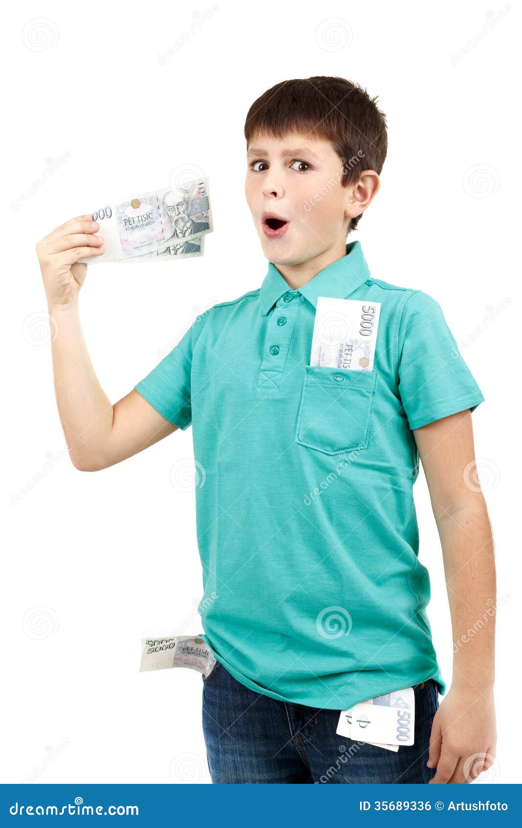 Amazed Boy Looks at the Bill Stock Photo - Image of amazed, kids: 35689336