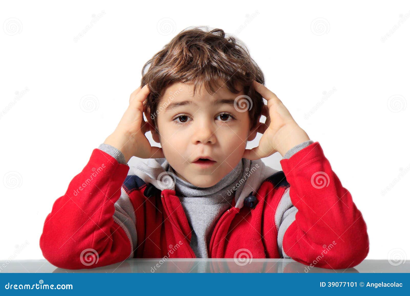 Amazed child stock image. Image of childhood, hand, eyes - 39077101