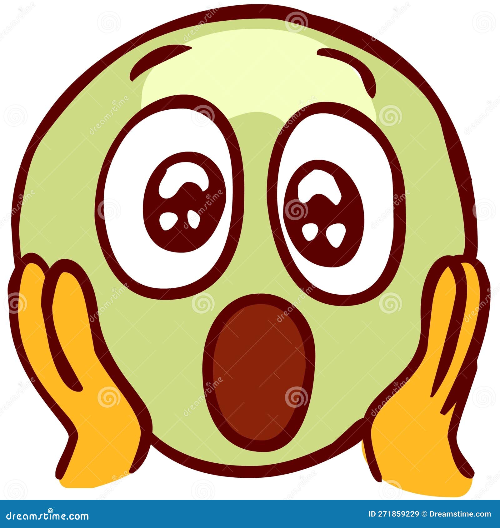 Amazed emoji stock illustration. Illustration of emoji - 271859229