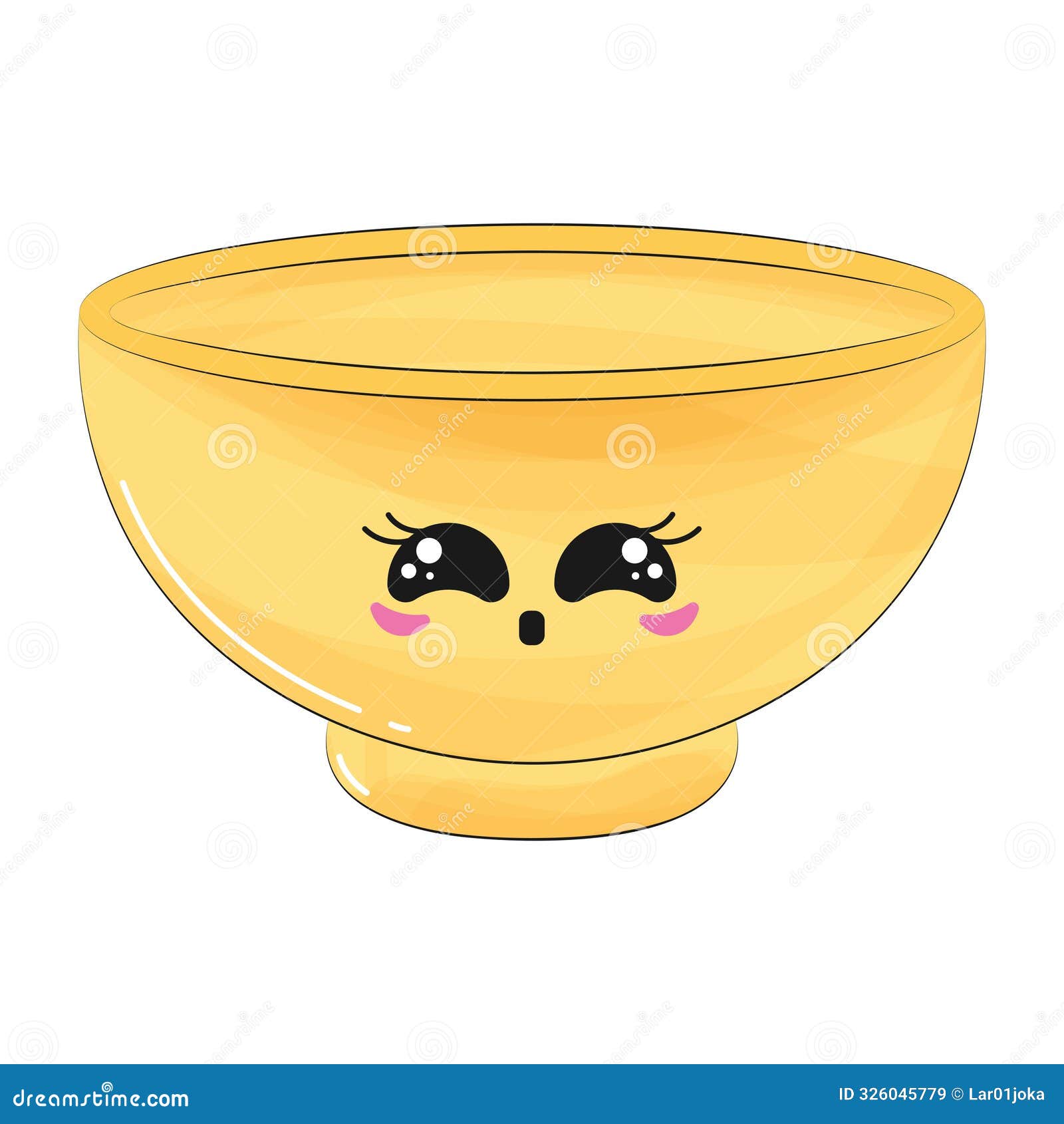 Amazed Empty Food Bowl Character Cartoon Vector Stock Illustration ...