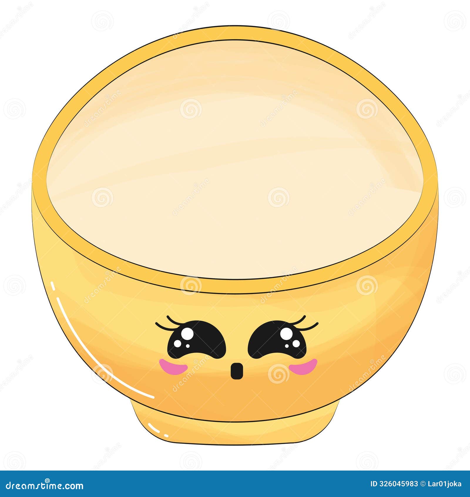 Amazed Empty Food Bowl Character Cartoon Vector Stock Illustration ...