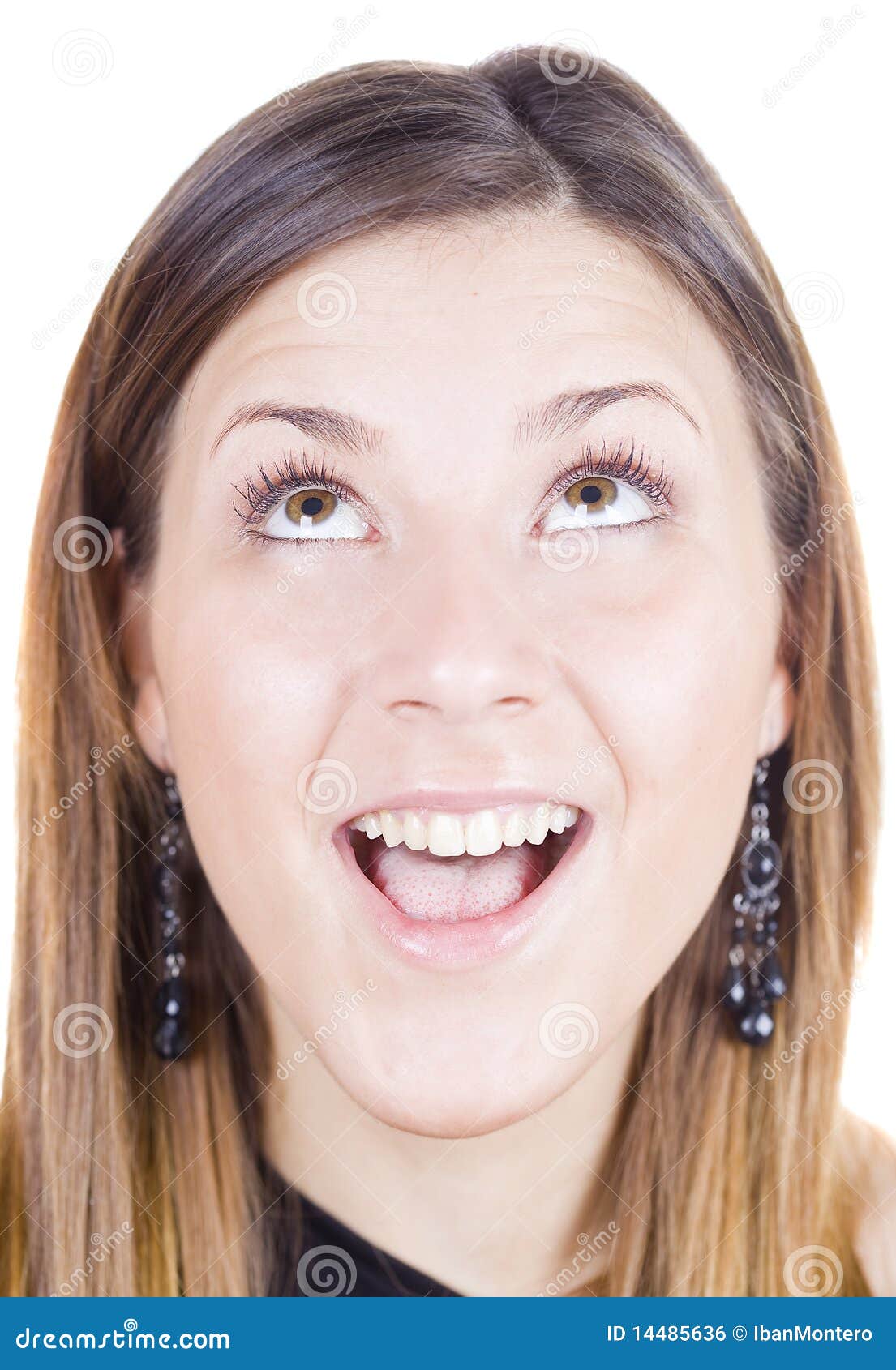 Amazed happy girl stock photo. Image of eyes, hands, smile - 14485636