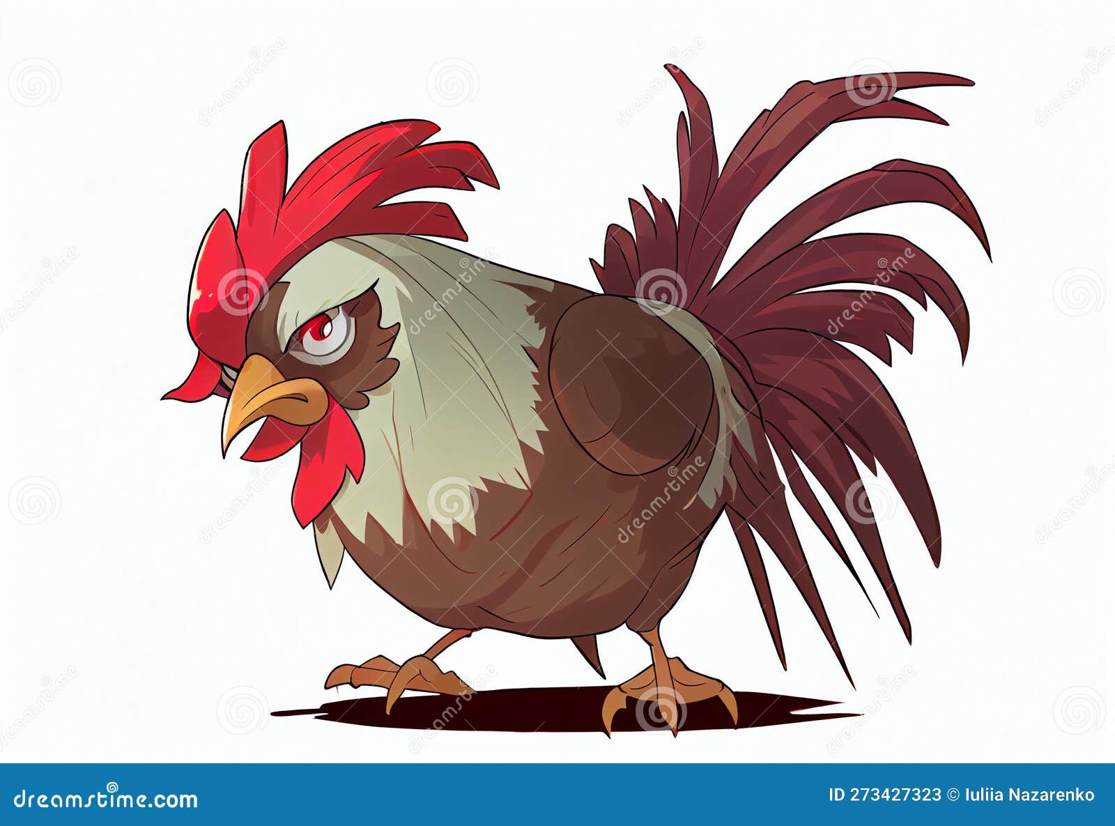 Amazed Rooster with Wide Eyes. AI Generated Stock Illustration ...