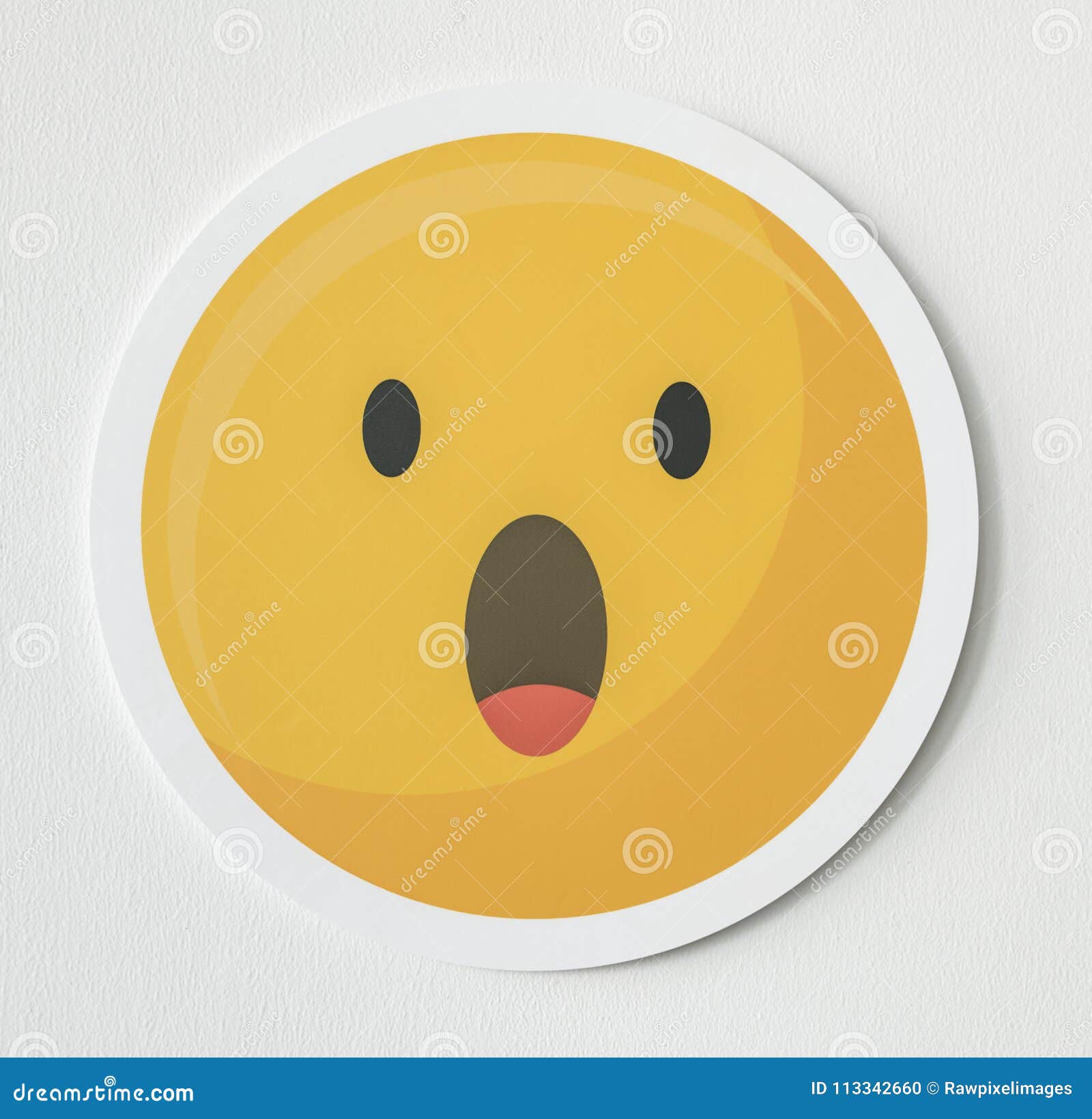 Amazed Surprised Emoji Emoticon Icon Stock Illustration - Illustration ...