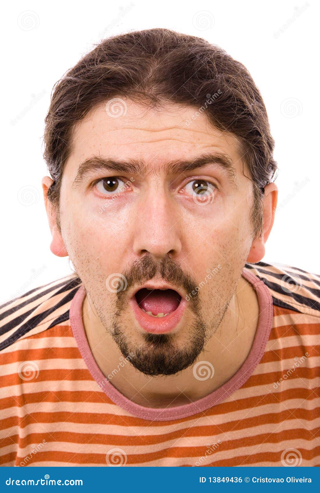 Amazed young man stock photo. Image of facial, head, green - 13849436