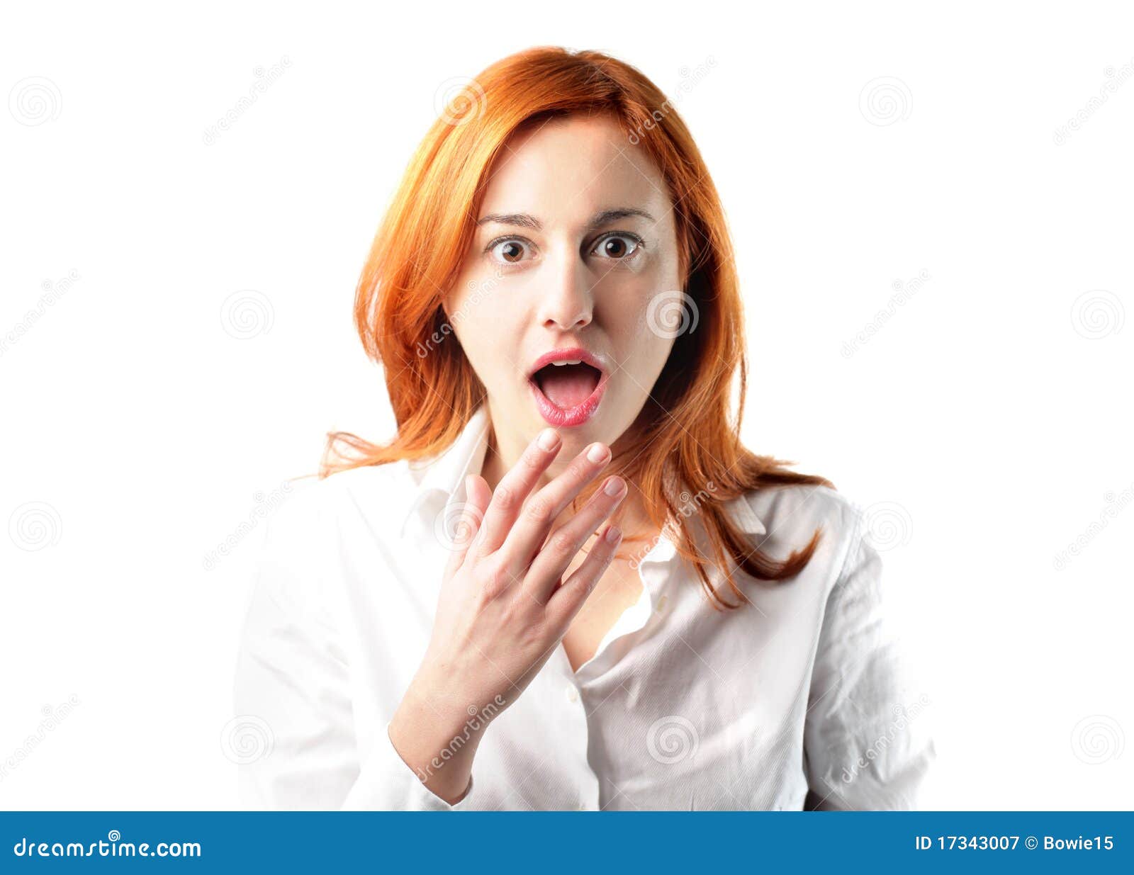 Amazement stock image. Image of isolated, woman, portrait - 17343007