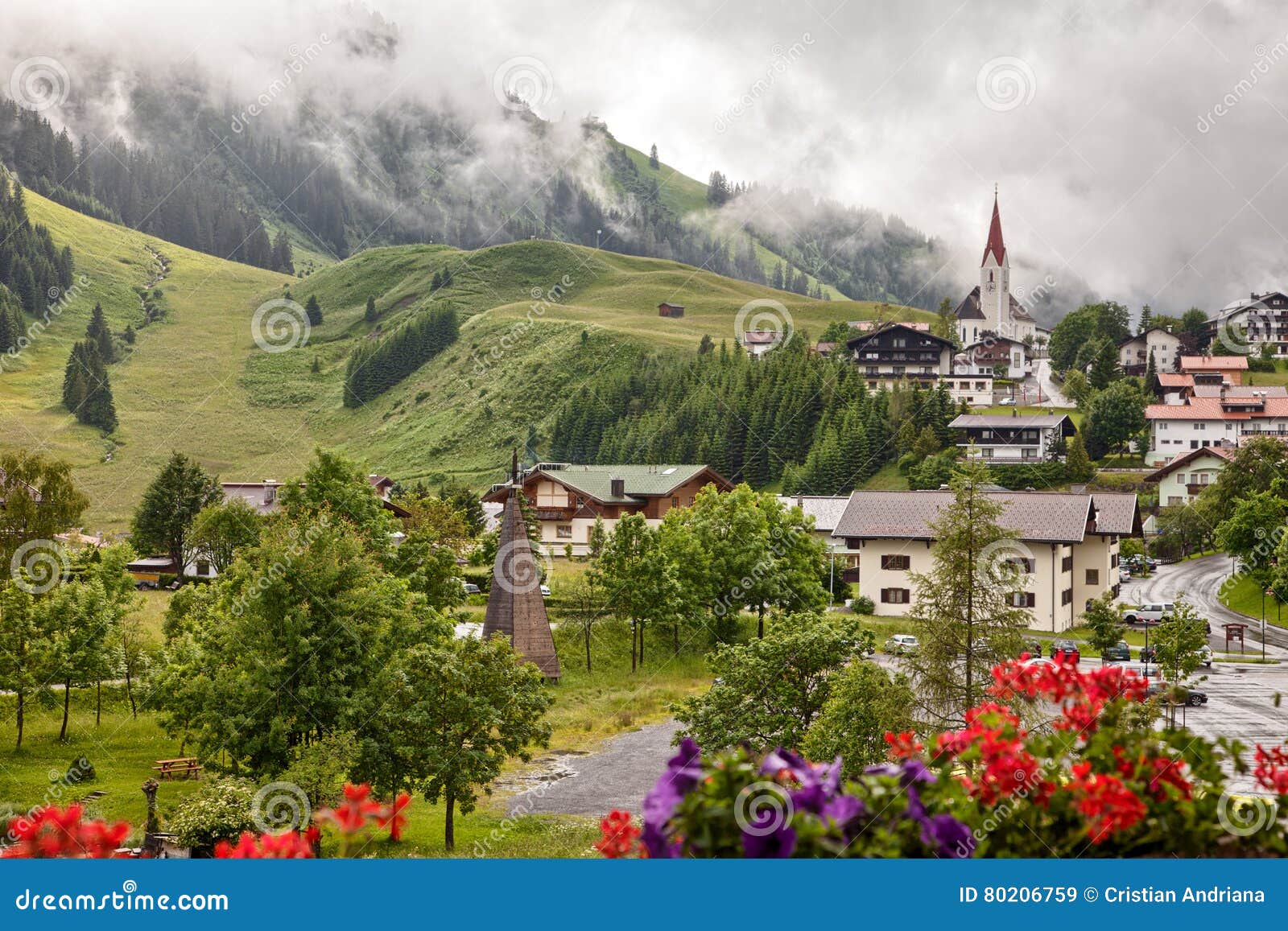 Amazing Alpine Scenery from Berwang, Austria Stock Image - Image of ...