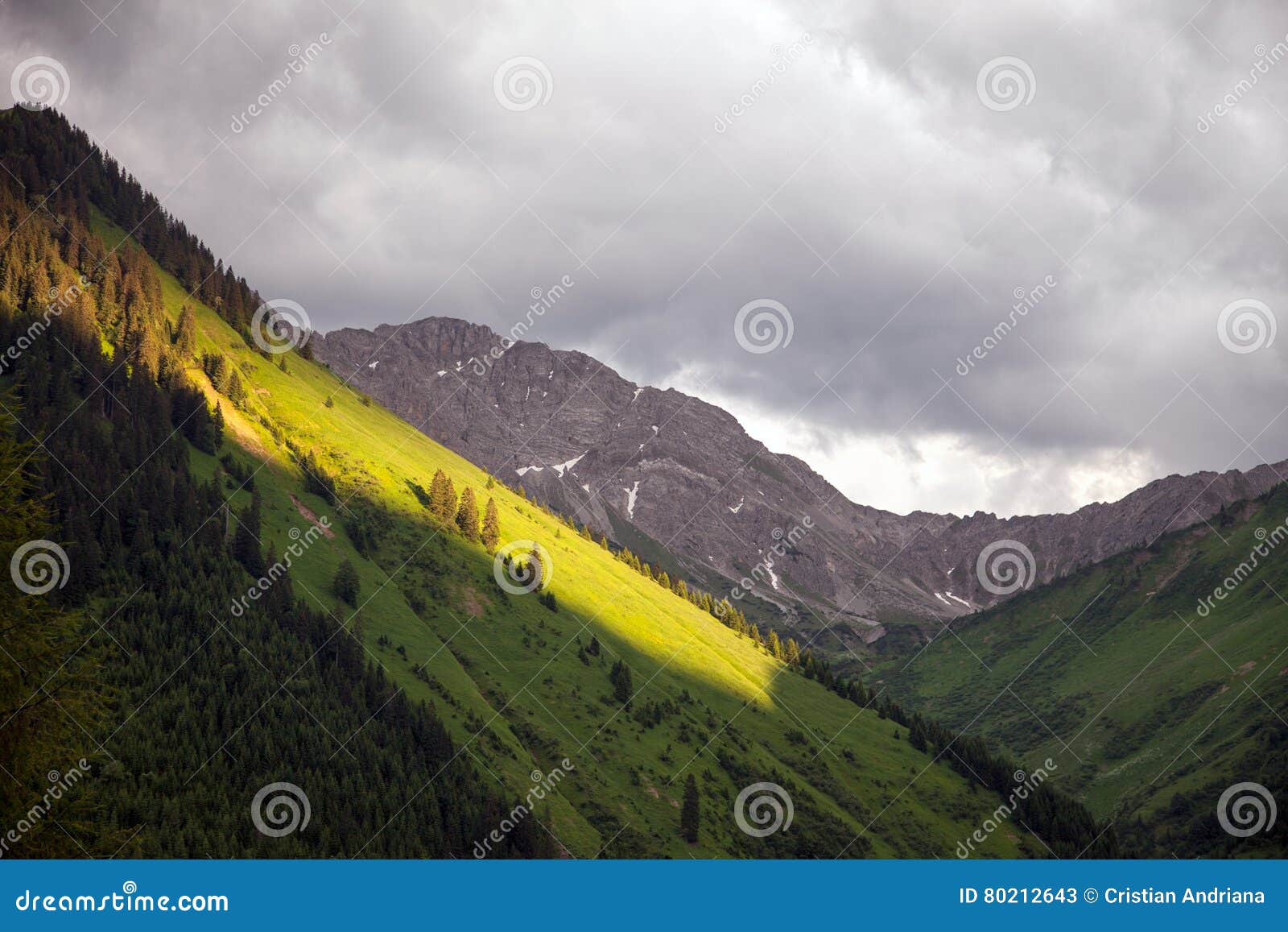 Amazing Alpine Scenery from Berwang, Austria. Stock Image - Image of ...