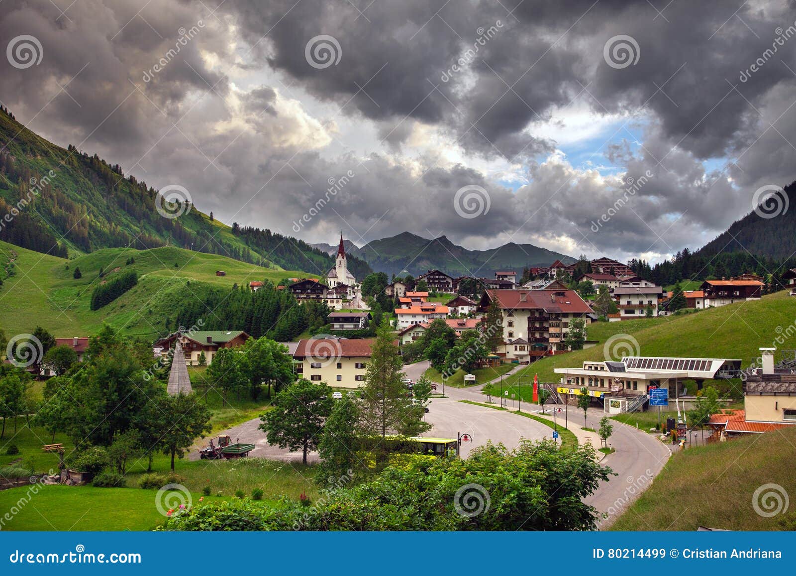 Amazing Alpine Scenery from Berwang, Austria. Stock Image - Image of ...
