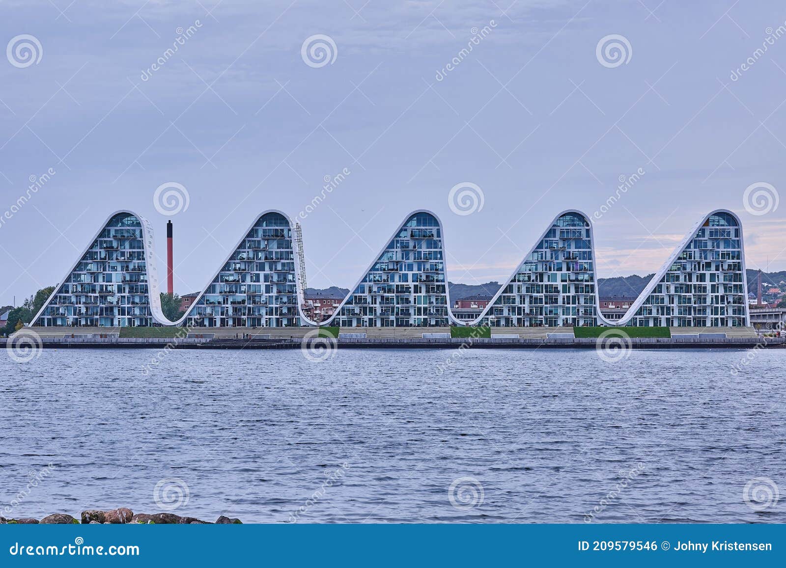 Amazing Architecture of Building by Water Stock Photo - Image of ...
