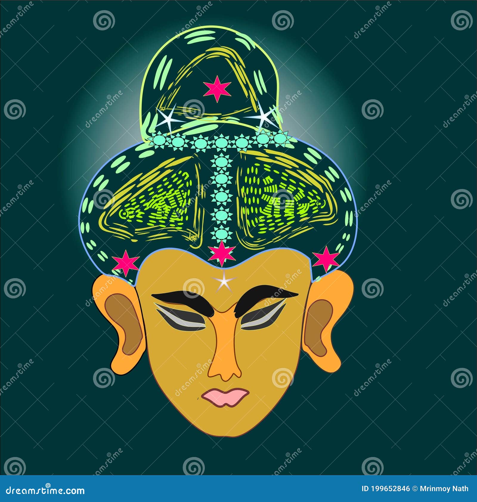 That is the Amazing Art Work of Lord Buddha Face Stock Illustration ...