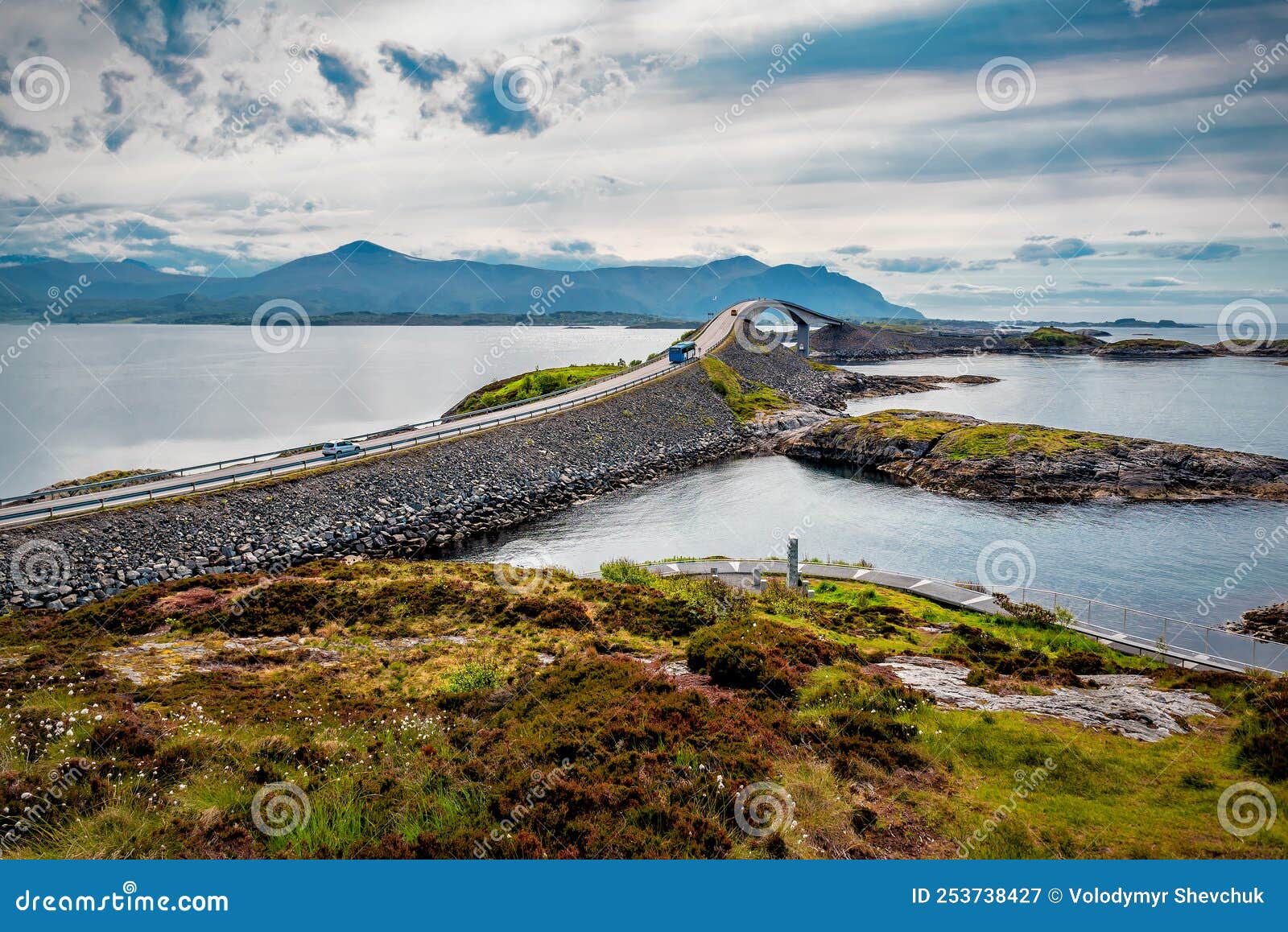 Amazing Atlantic Road with Bridge Atlanterhavsvegen Stock Image - Image ...