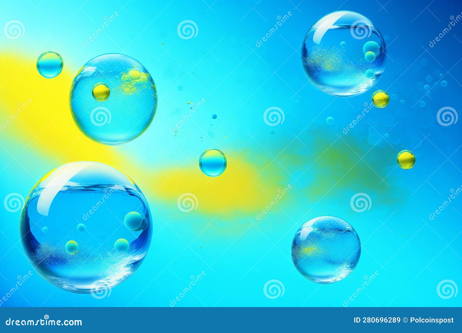 An Amazing Background with Floating Bubbles. Whimsical Bubble Delight Stock Illustration ...