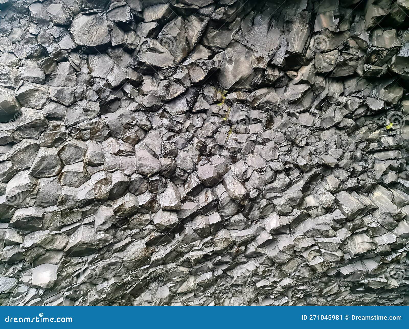Amazing Basalt Rock Structures at Endless Black Beach of Iceland Stock ...