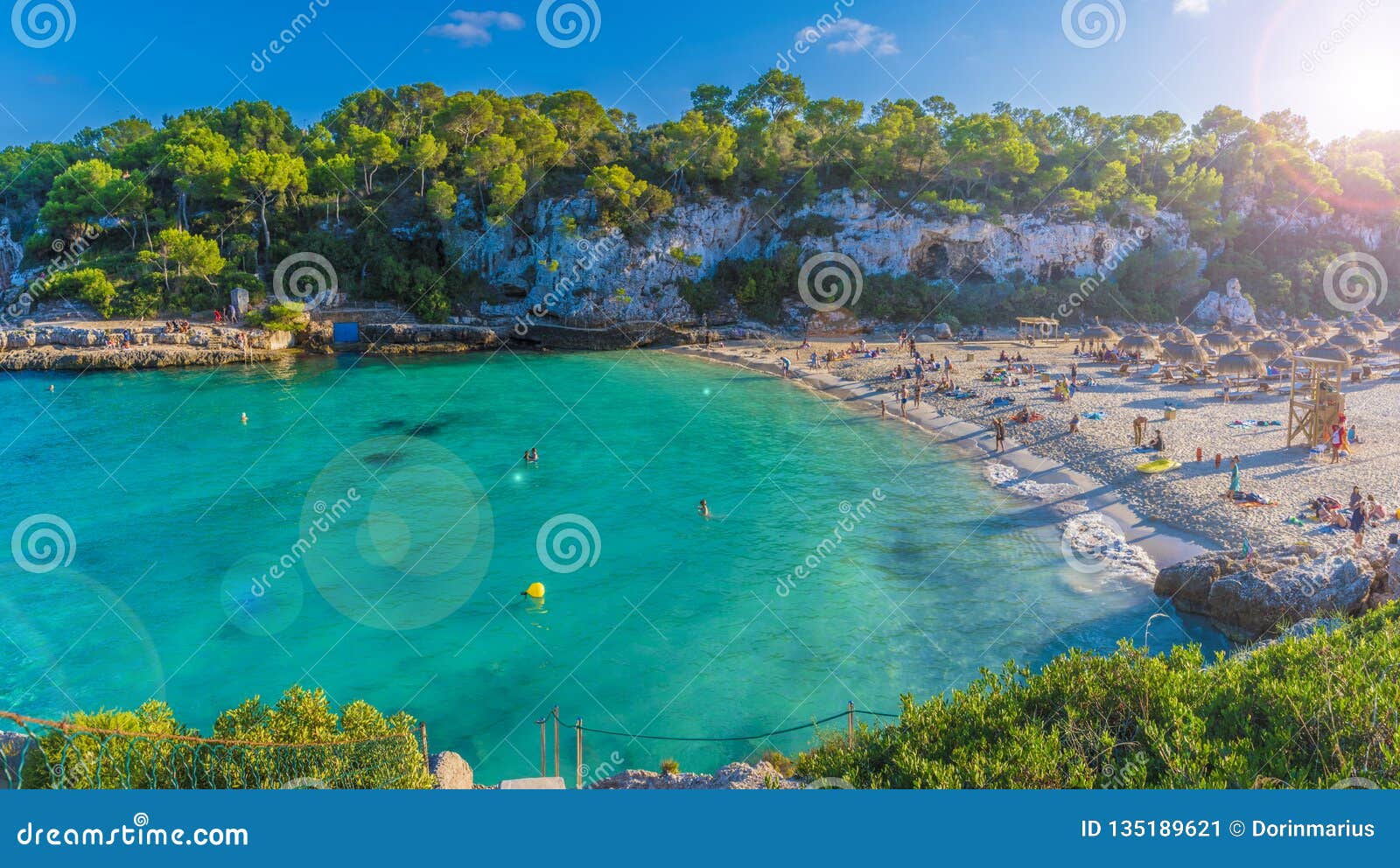 Amazing Beach of Cala Llombards, Majorca Island, Spain Stock Image ...