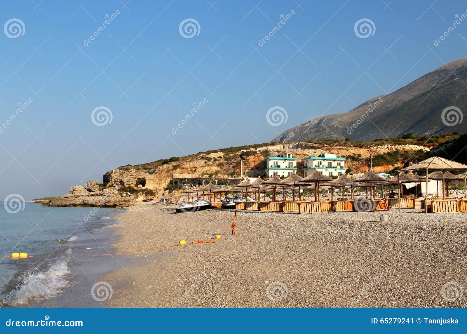 Amazing Beaches of Dhermi, Albania Stock Image - Image of calm ...