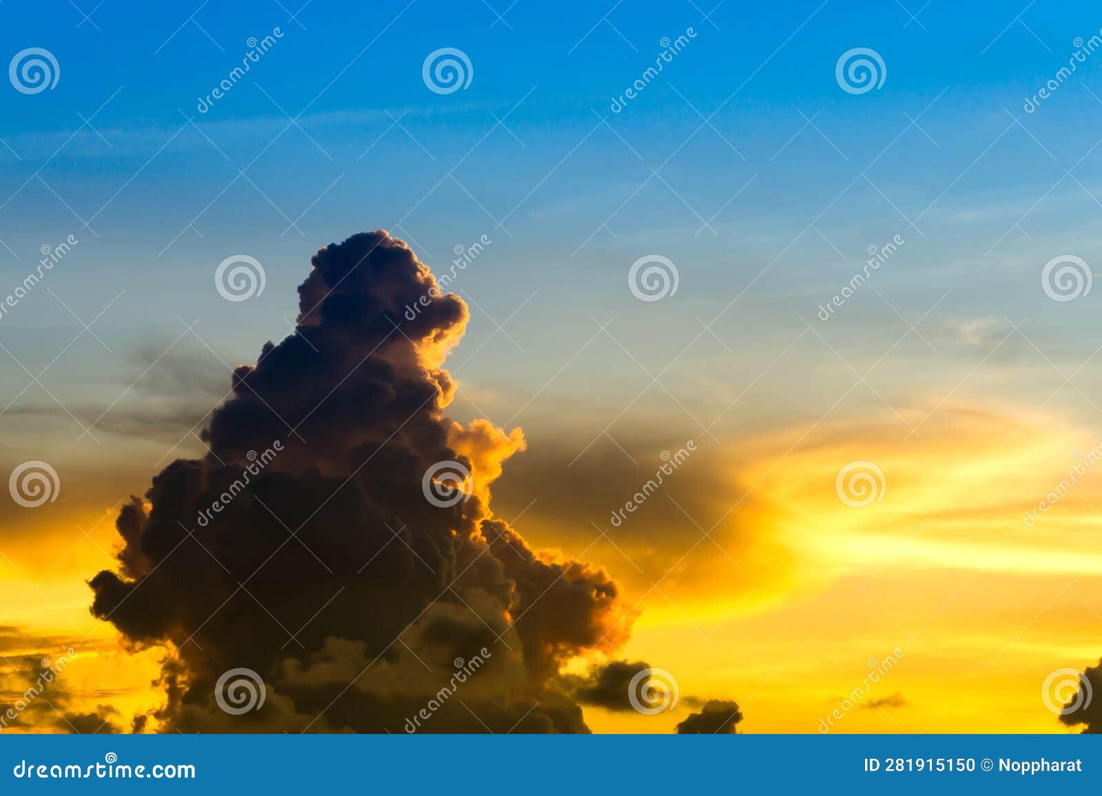 Amazing Bear Cloud in the Two Tone Color Stock Photo - Image of shine ...