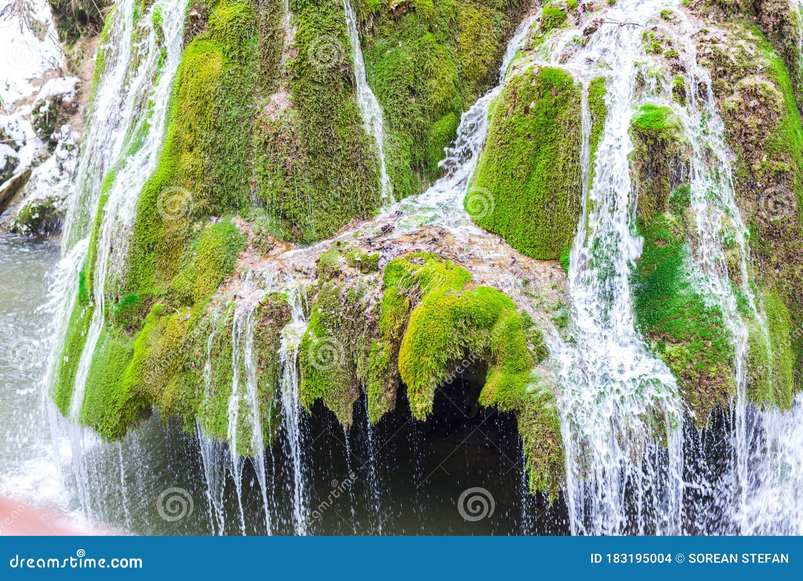 Amazing Bigar waterfall stock photo. Image of nature - 183195004