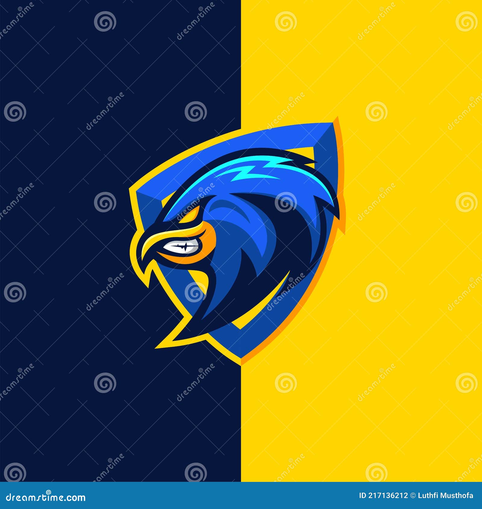 Amazing Bird Head E Sport Logo Design Stock Vector - Illustration of ...