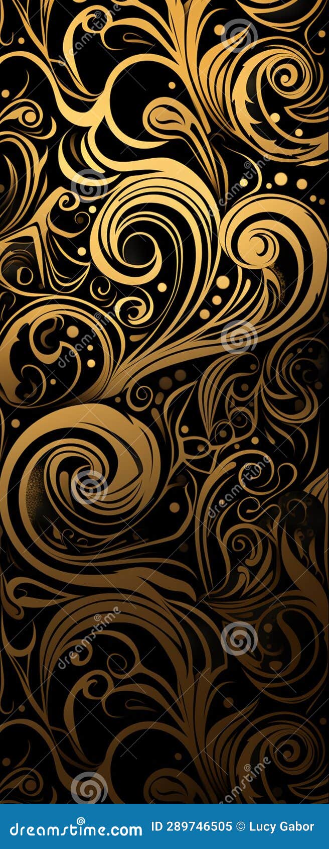 Black and Gold Wonderful Maori Pattern Stock Illustration ...