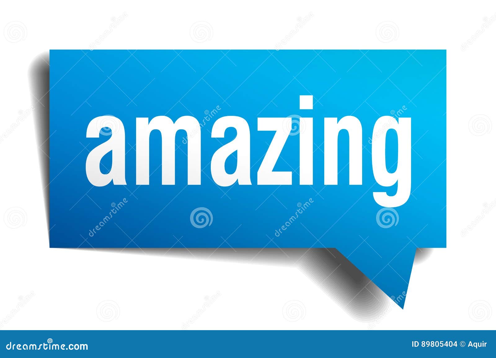 Amazing Blue 3d Realistic Paper Speech Bubble Stock Vector ...