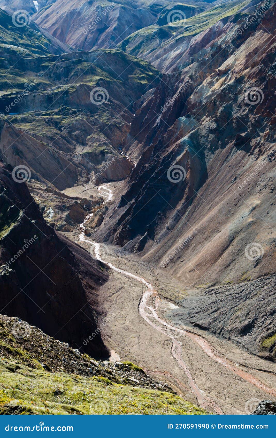 Amazing Canyon with a River between Mountains Stock Photo - Image of ...