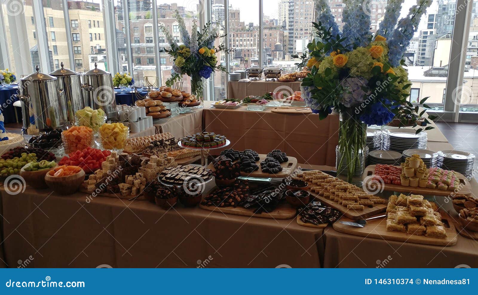 Table full of food stock photo. Image of full, coffee - 146310374