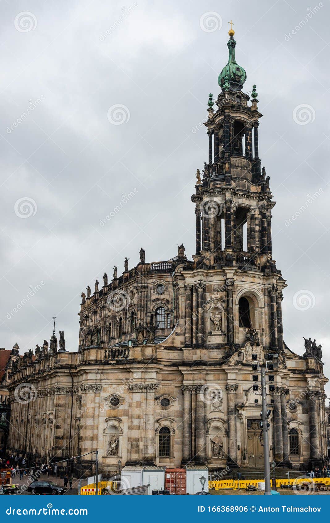 Amazing Cathedral Architecture in Dresden Under the Sky Editorial Photo ...