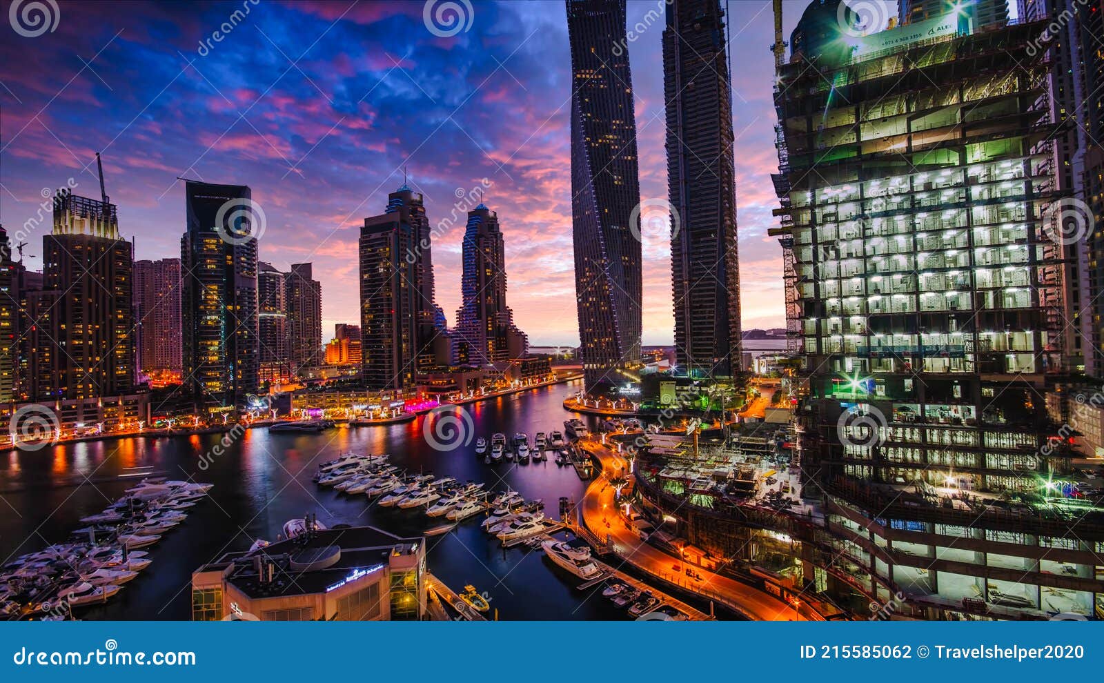 Amazing cityscape of Dubai stock photo. Image of downtown - 215585062
