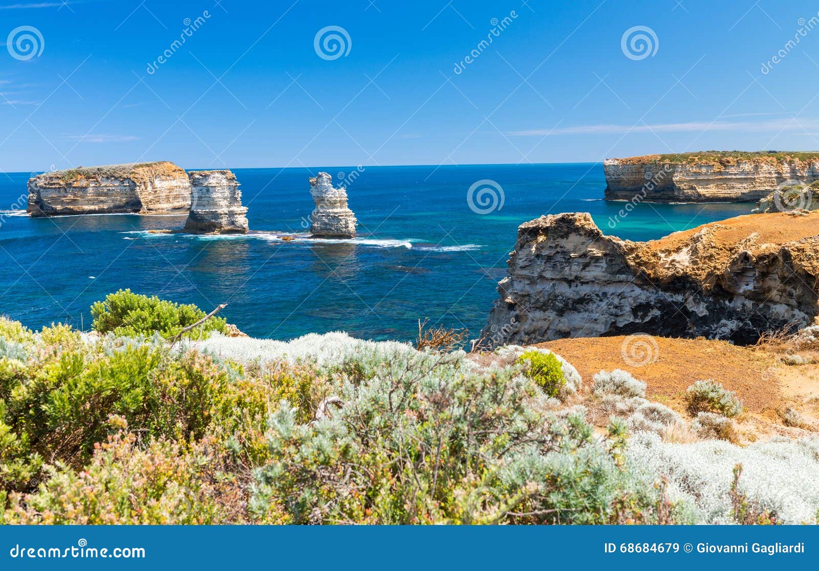 Amazing Cliffs of Great Ocean Road in Victoria - Australia Stock Image ...