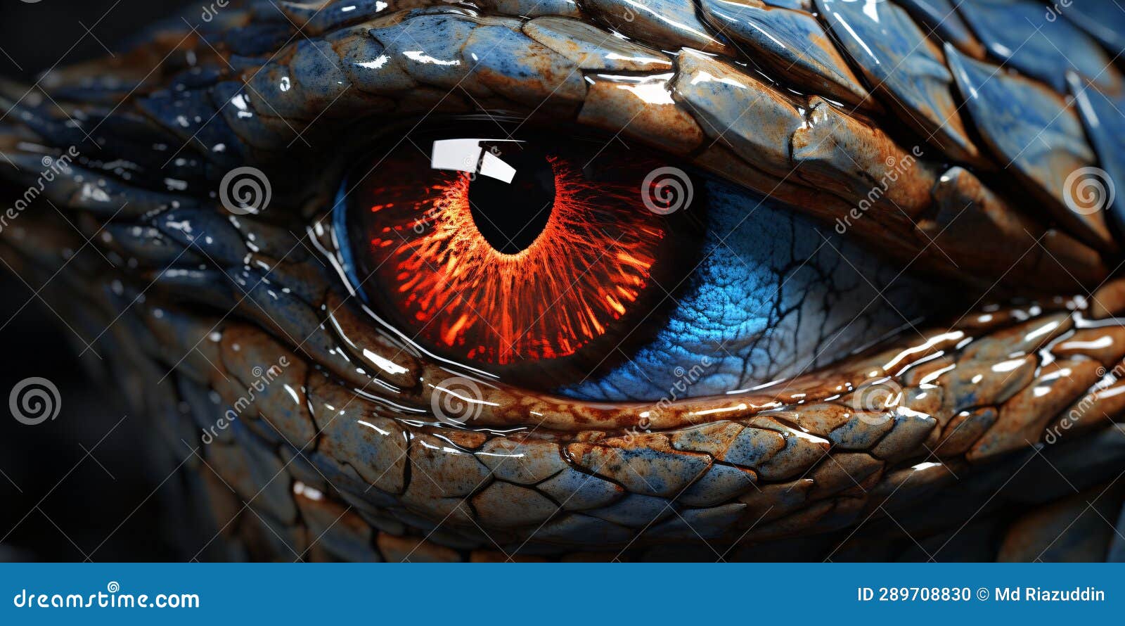 Amazing Closeup Snake Devil Eye Stock Illustration - Illustration of ...
