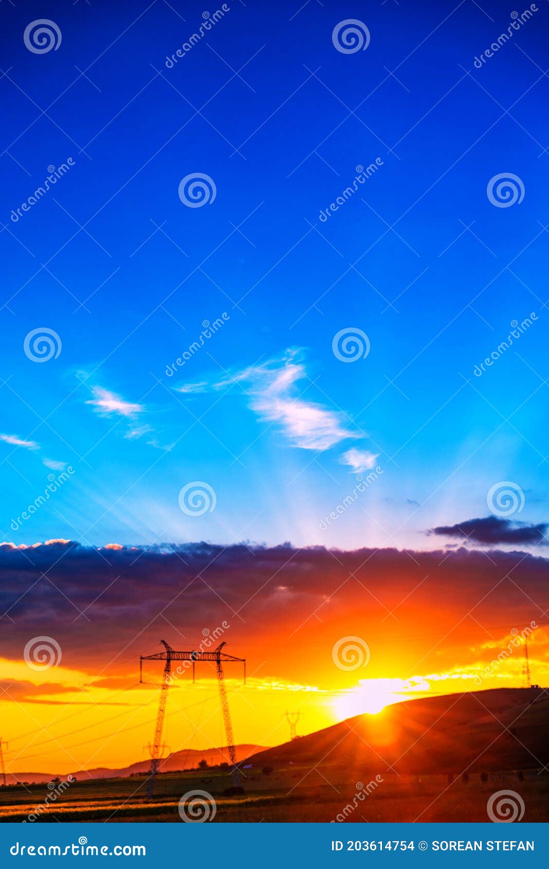 Amazing Clouds at the Sunset Stock Photo - Image of cloud, sunrise ...