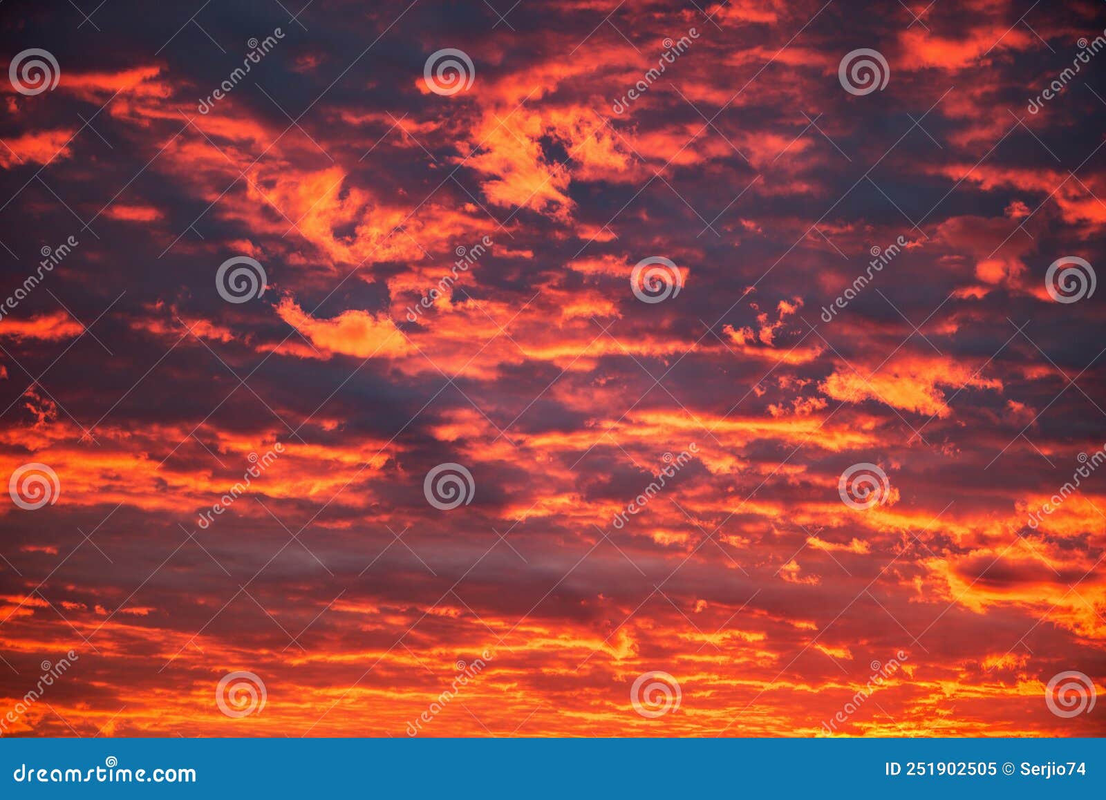 Amazing Cloudscape on the Sky at Sunset Time Stock Image - Image of ...