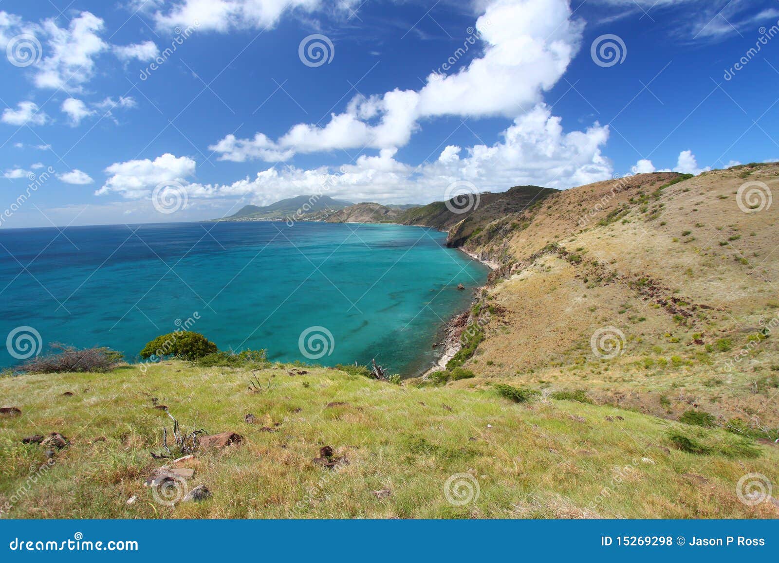 Amazing Coastline of Saint Kitts Stock Photo - Image of tropical ...