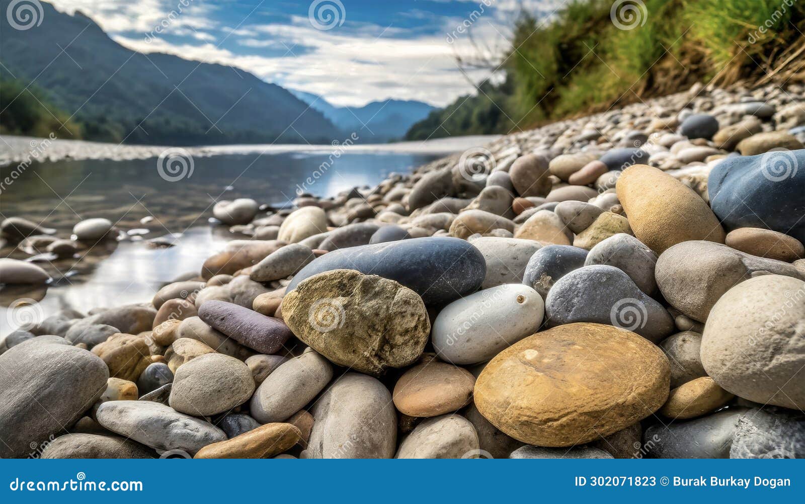 Amazing and Colorful River Stones Texture for Background Stock Image ...
