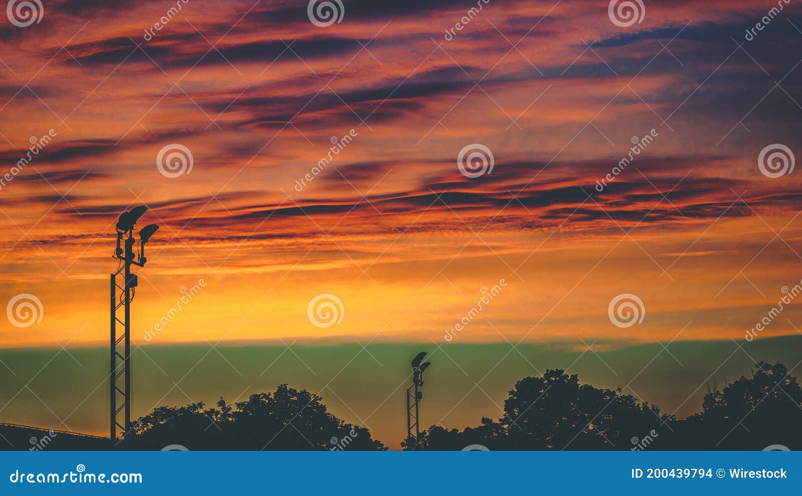 Amazing Colorful Sunset Sky Stock Photo - Image of dusk, light: 200439794