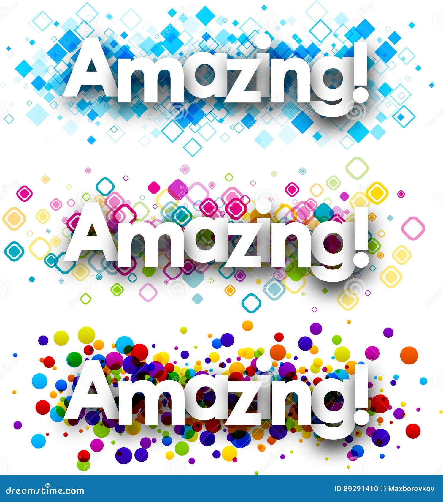 Amazing colour banners. stock vector. Illustration of blue - 89291410