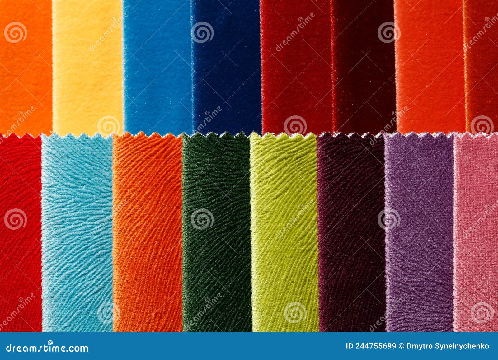 Amazing Colourful Textile Colourful Fabric Samples Close-up. Stock ...
