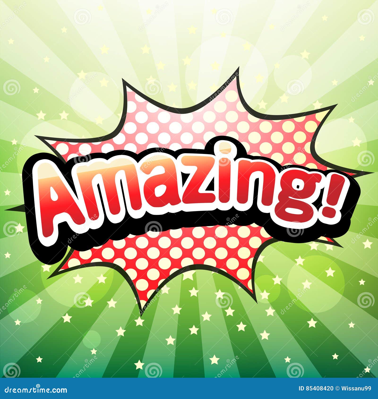 Amazing, Comic Speech Bubble Stock Vector - Illustration of burst ...