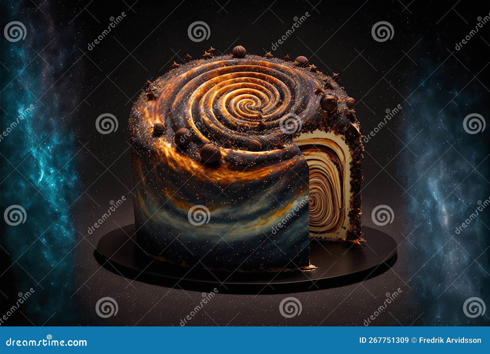 Amazing Cosmic Cake Inspired by a Galaxy Stock Image - Image of yummy ...