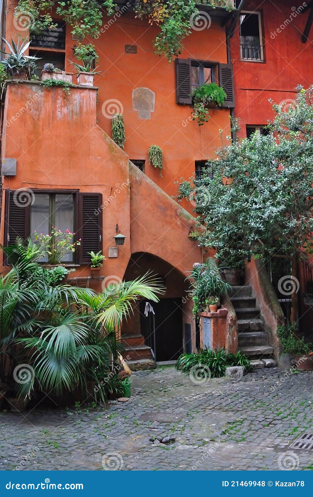 Amazing courtyard in Rome stock photo. Image of amazing - 21469948