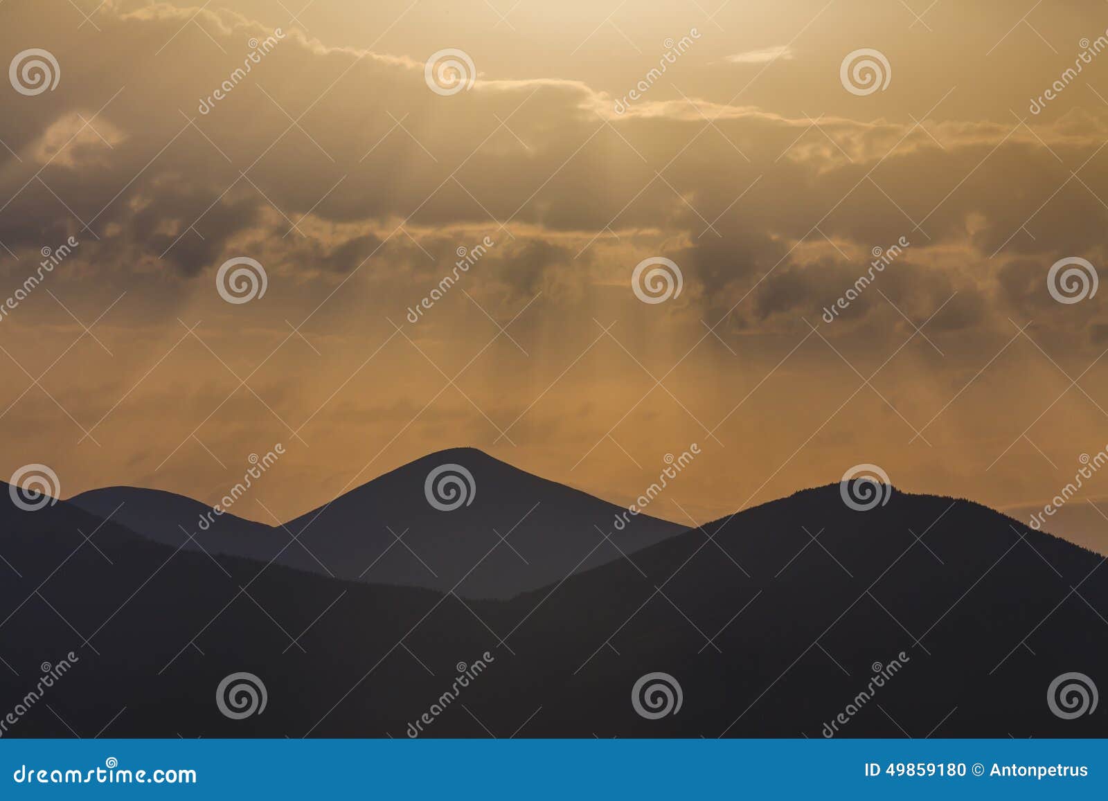 Amazing Dawn Sky Over the Mountains Stock Photo - Image of nature ...