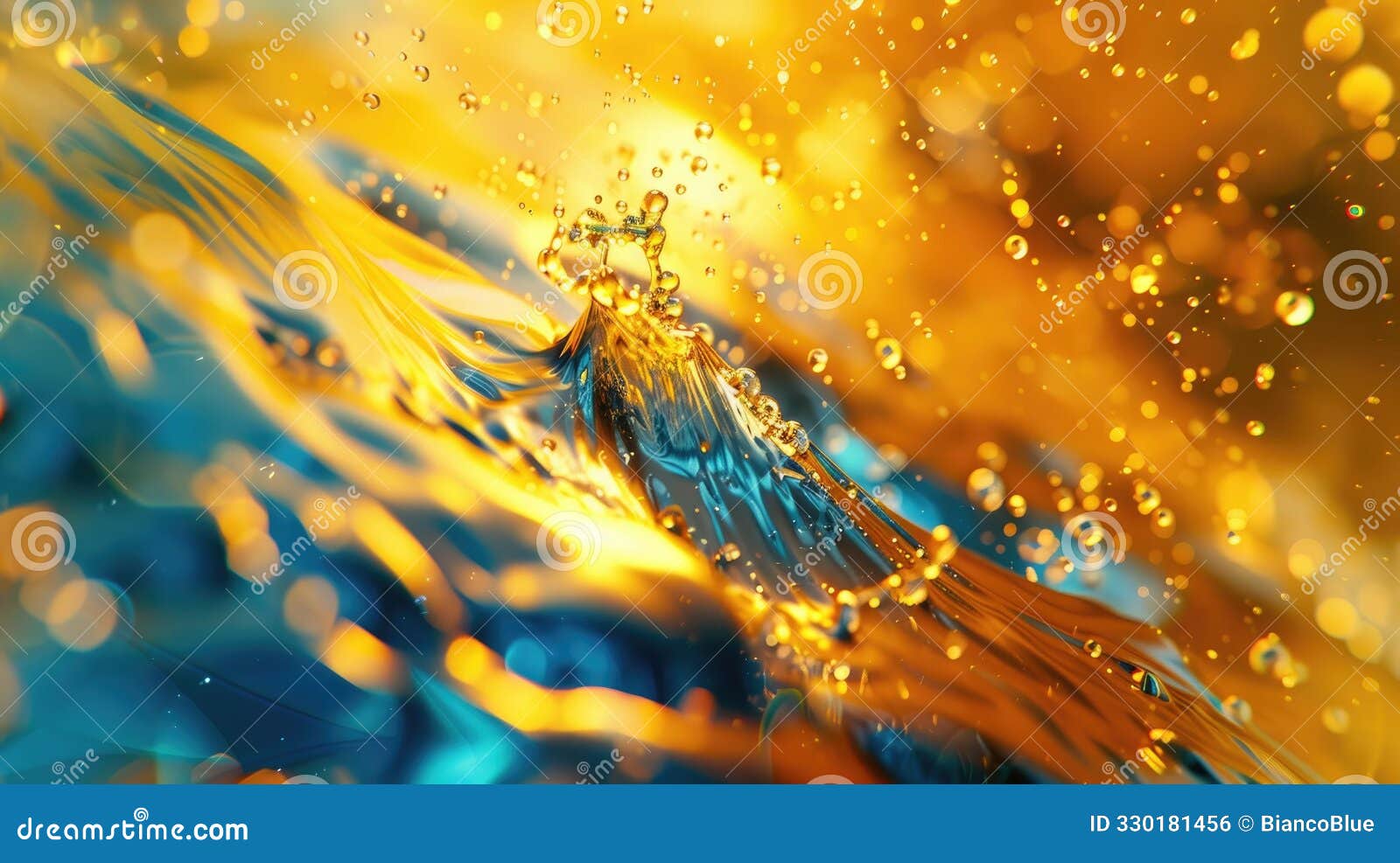 Amazing Deep Blue Ocean Surface with Bright Sun Rays Shining through ...