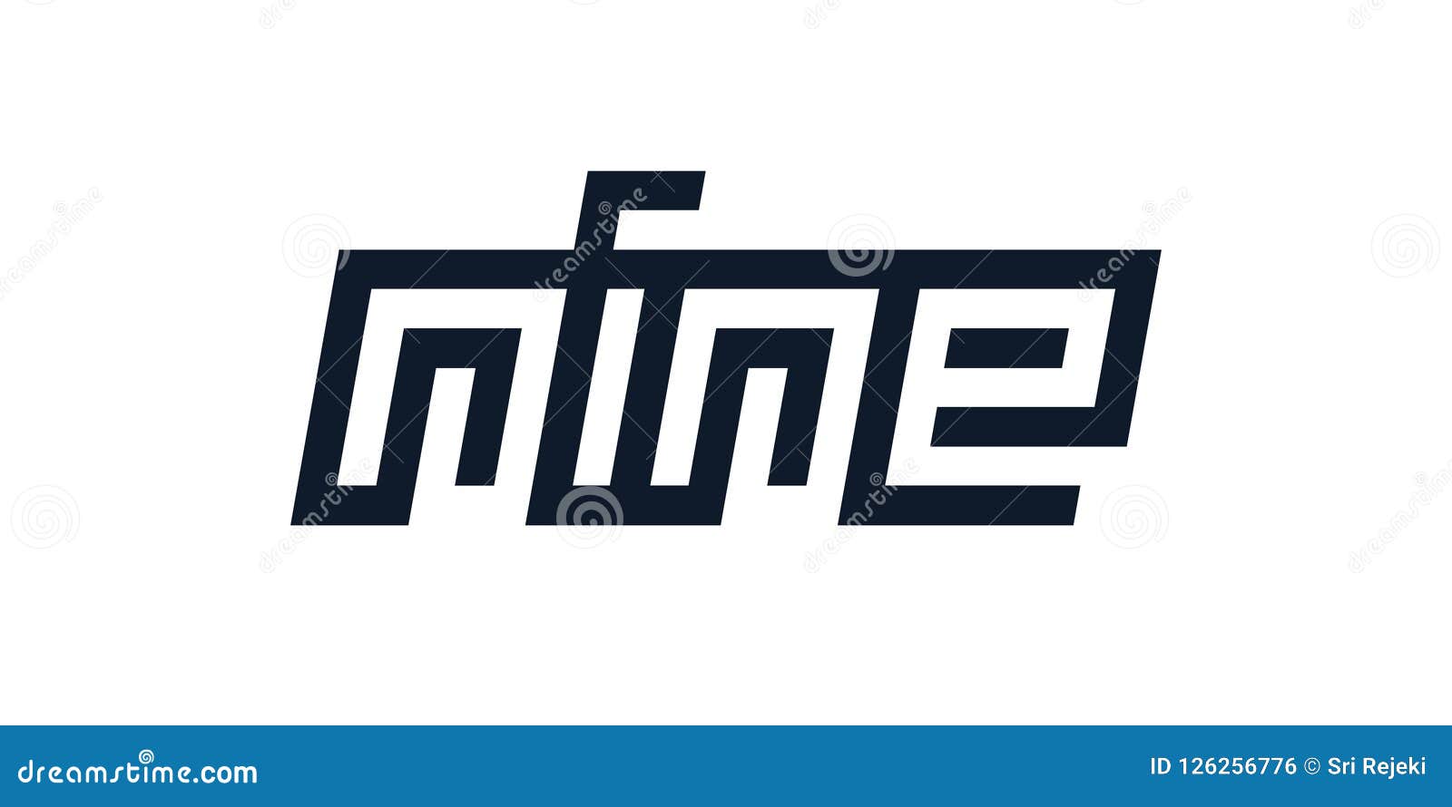 Custom Modern Number Nine Symbol Stock Vector - Illustration of logo ...