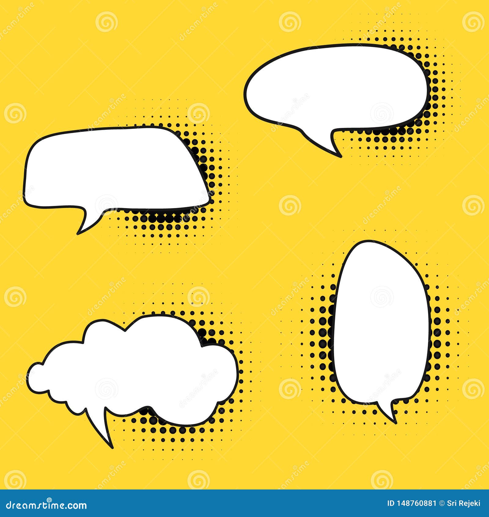 Comic Style Speech Bubble in Vector Stock Vector - Illustration of ...
