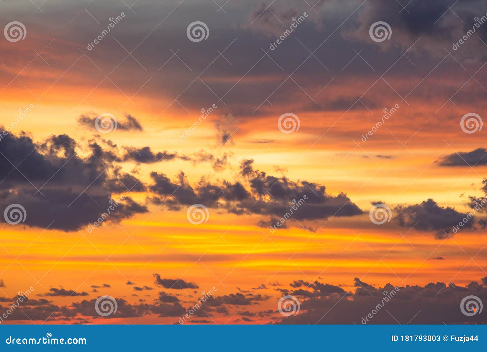 Amazing Dramatic Sunset Cloudscape. Stock Image - Image of depth, color ...