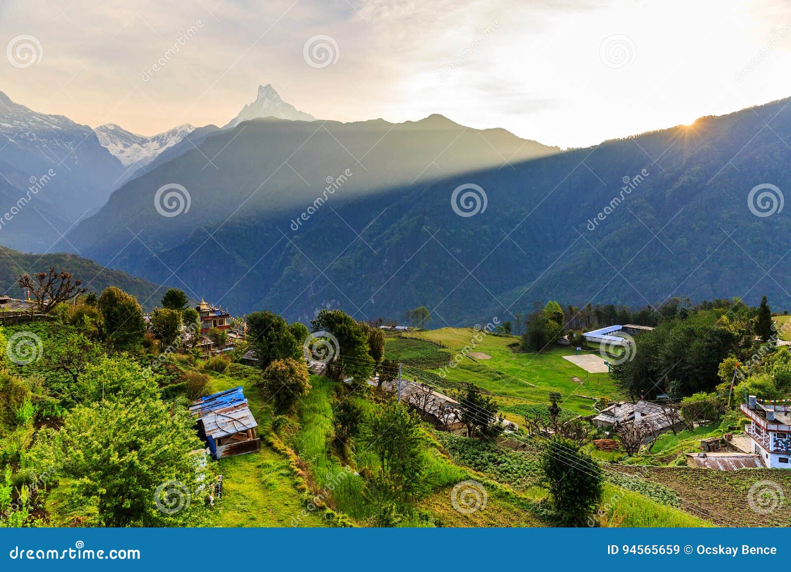 Amazing early morning view stock image. Image of panorama - 94565659