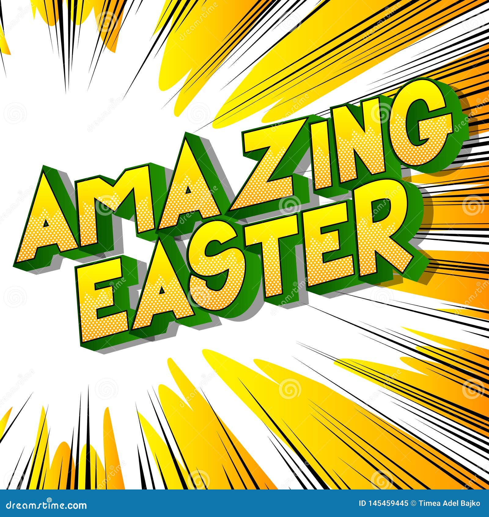 Amazing Easter - Comic Book Style Words. Stock Vector - Illustration of ...