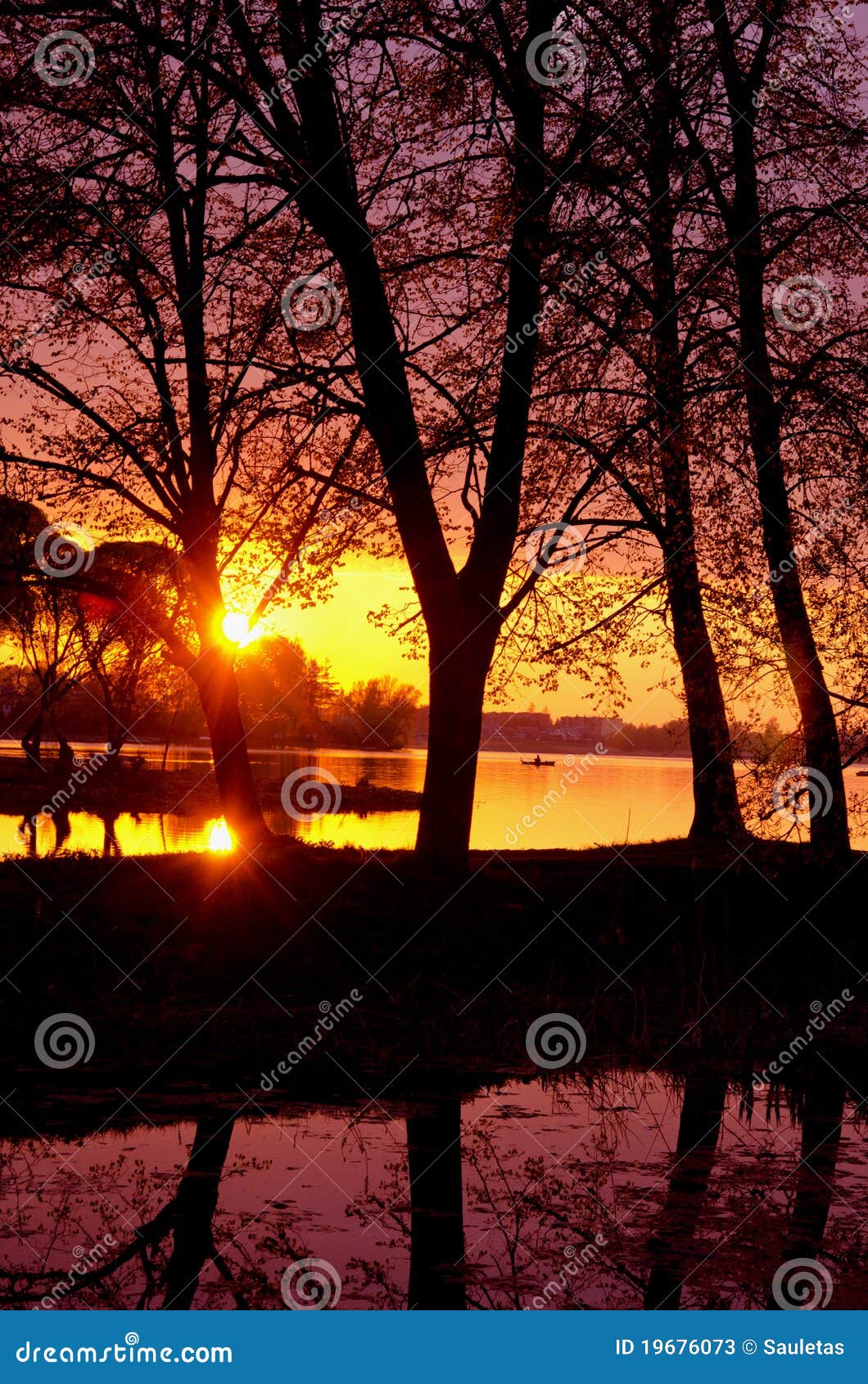Amazing Evening Sunset View. Stock Image - Image of ecology, color ...